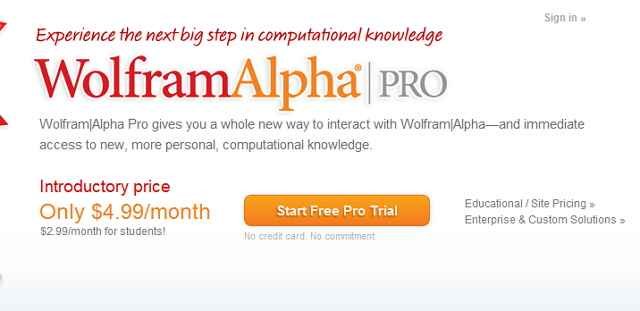 Wolfram Alpha Pro ya disponible - Lo nuevo de hoy
