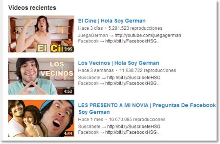 Videos de Hola Soy German en Youtube - Lo nuevo de hoy